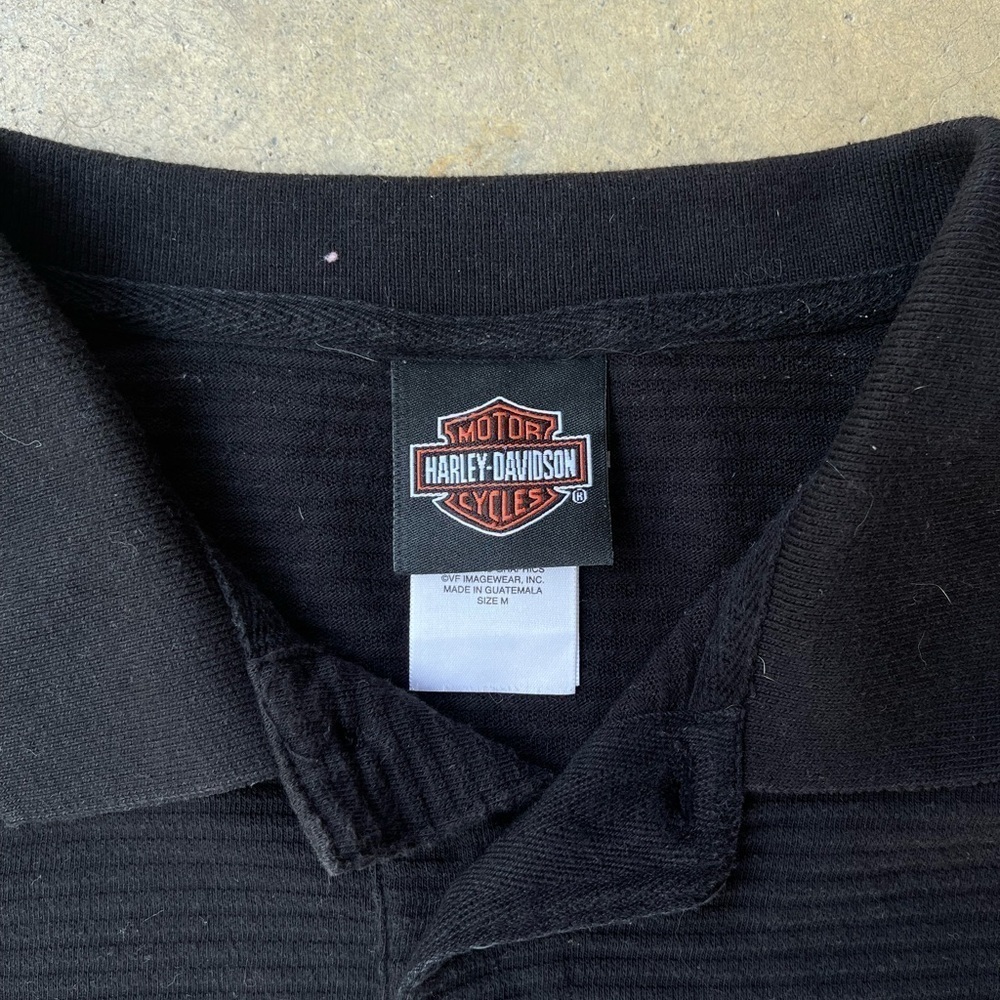 Harley-Davidson | Shirts | Vtg Harley Davidson Polo Shirt Mens M Black ...